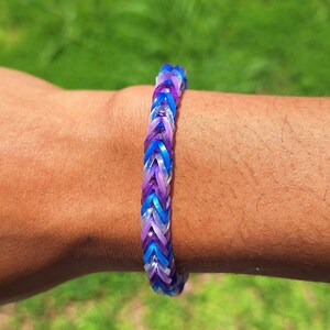 Sparkly Set of 3 Rainbow Loom Fishtail Bracelets Friendship Bracelets ...