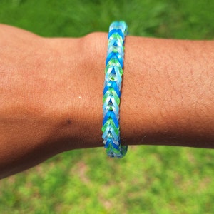 Sparkly Set of 3 Rainbow Loom Fishtail Bracelets Friendship Bracelets ...