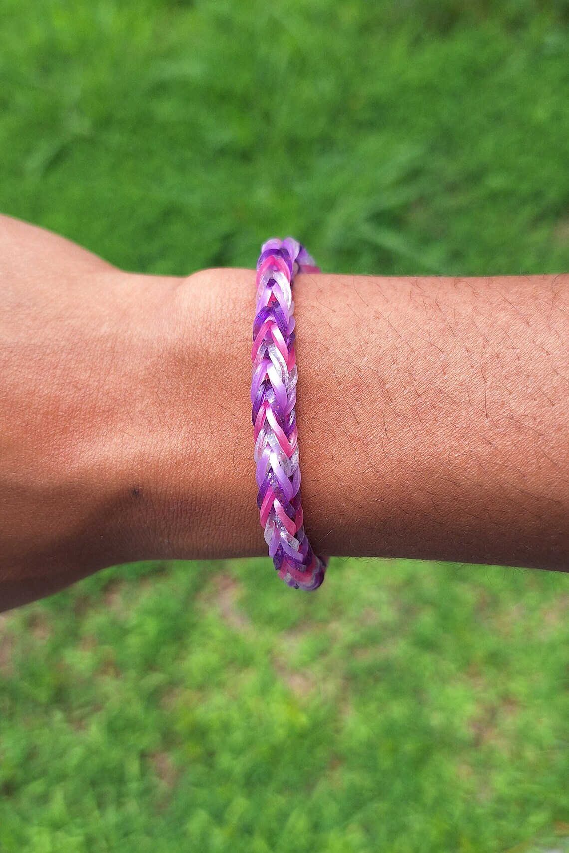 Sparkly Set of 3 Rainbow Loom Fishtail Bracelets Friendship Bracelets ...