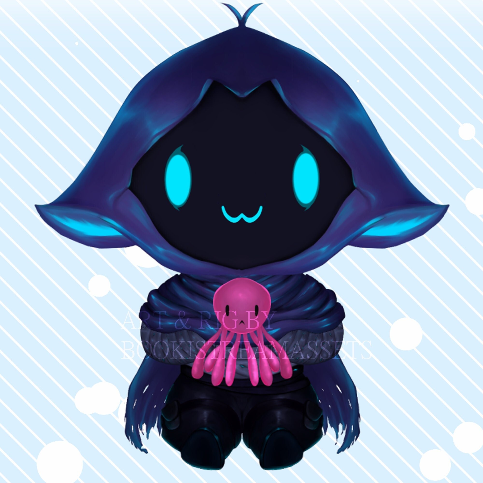 Valorant Omen inspired cute chibi Live 2d/Vtuber Model/Rigged - Etsy.de