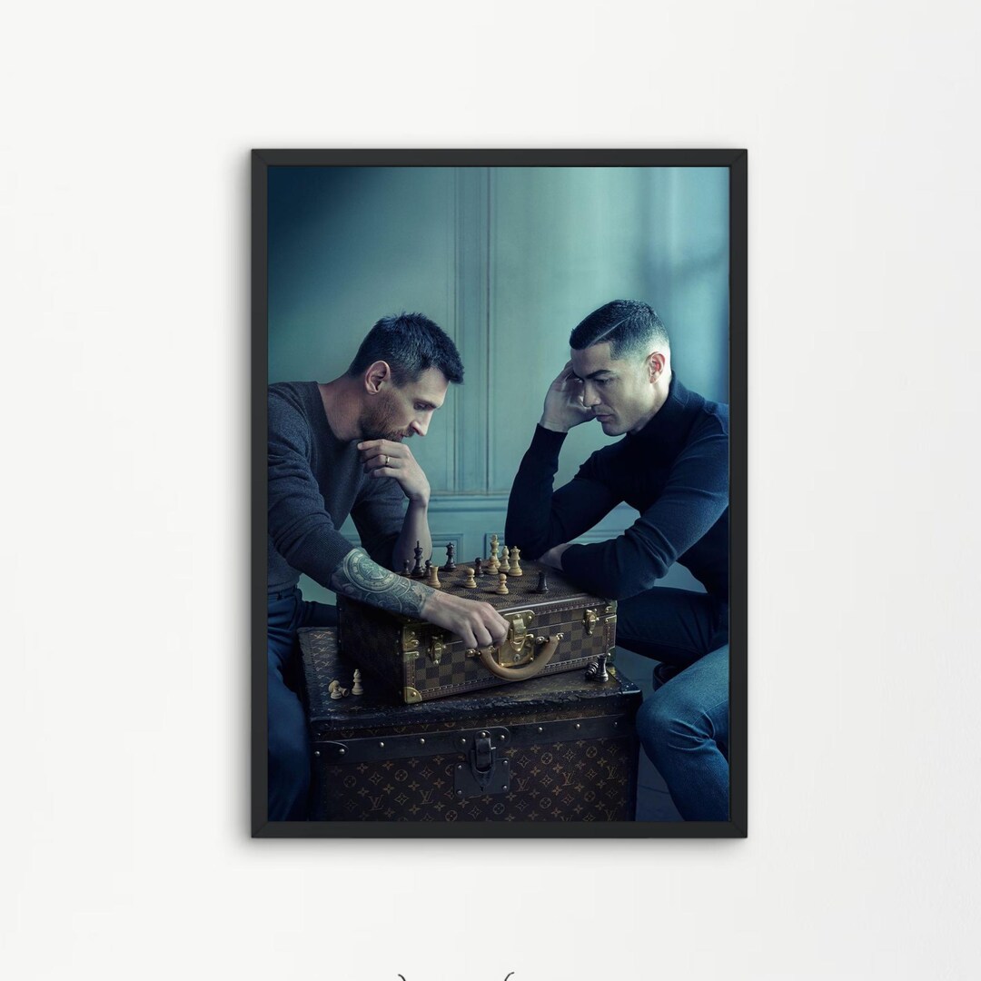 Wall Art Lionel Messi Cristiano Ronaldo Messi and Ronaldo Chess Messi ...