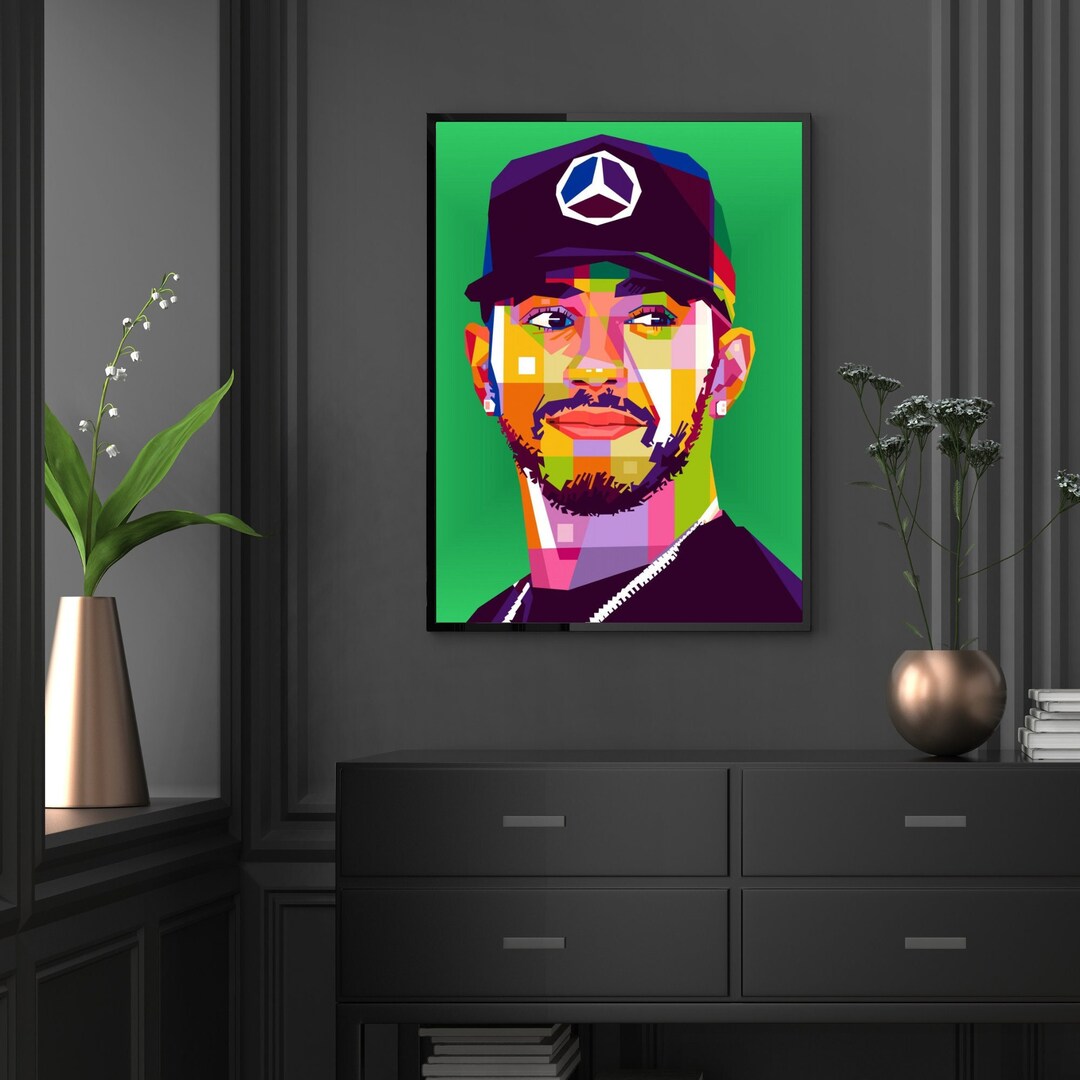 Wall Art Lewis Hamilton F1 Poster Print F1 Helmet Wall Art Gift ...