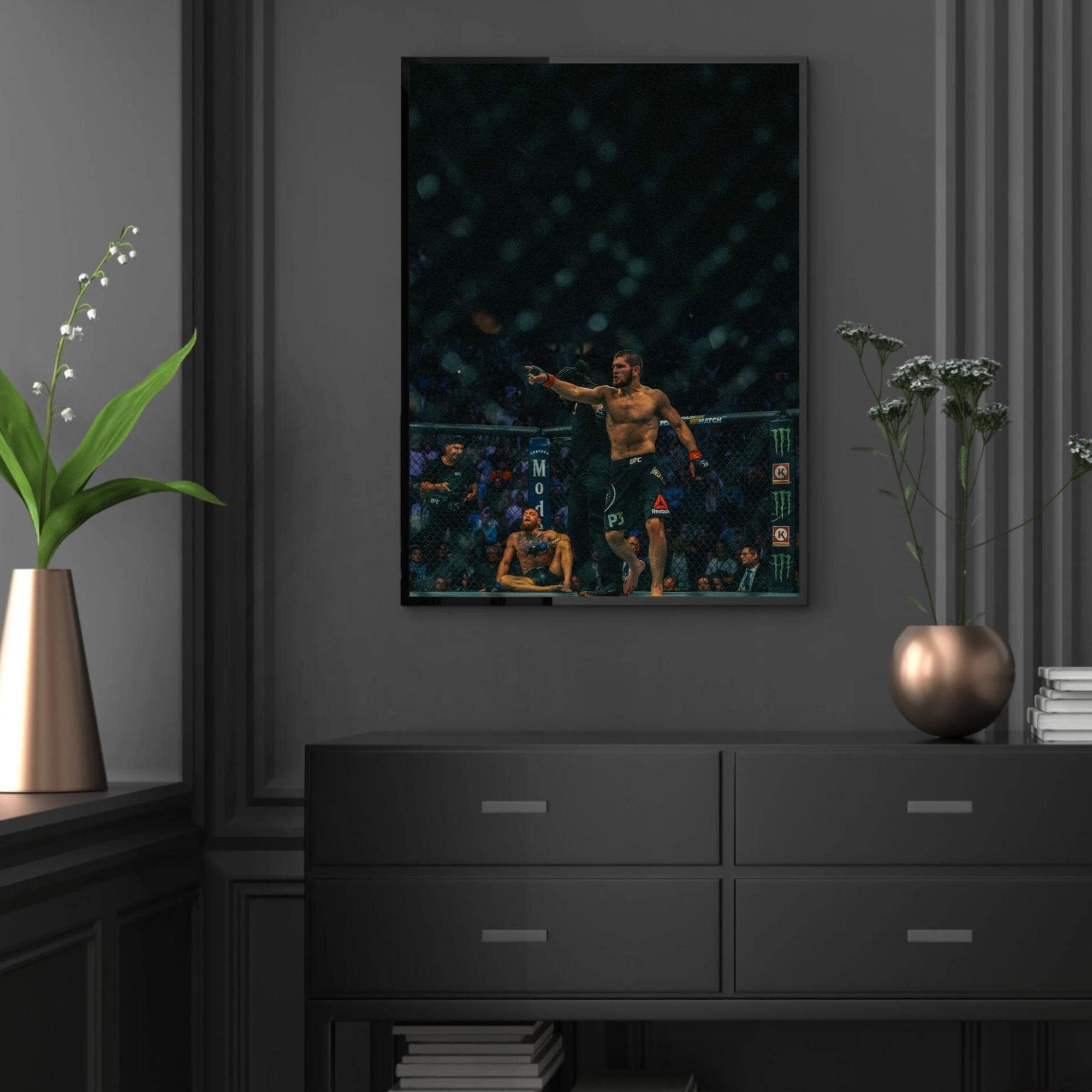 Khabib Nurmagomedov, Khabib Conor, Khabib Motivational Khabib Wall Art ...