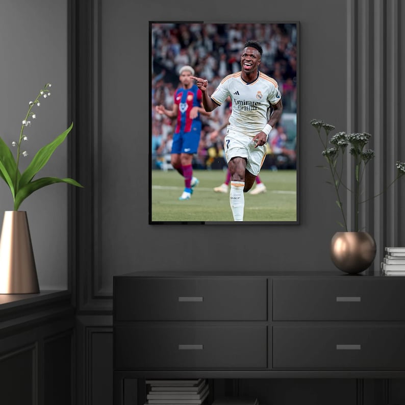 Wall Art Vinicius Junior Poster Vini Jr Wall Art Real Madrid Poster ...