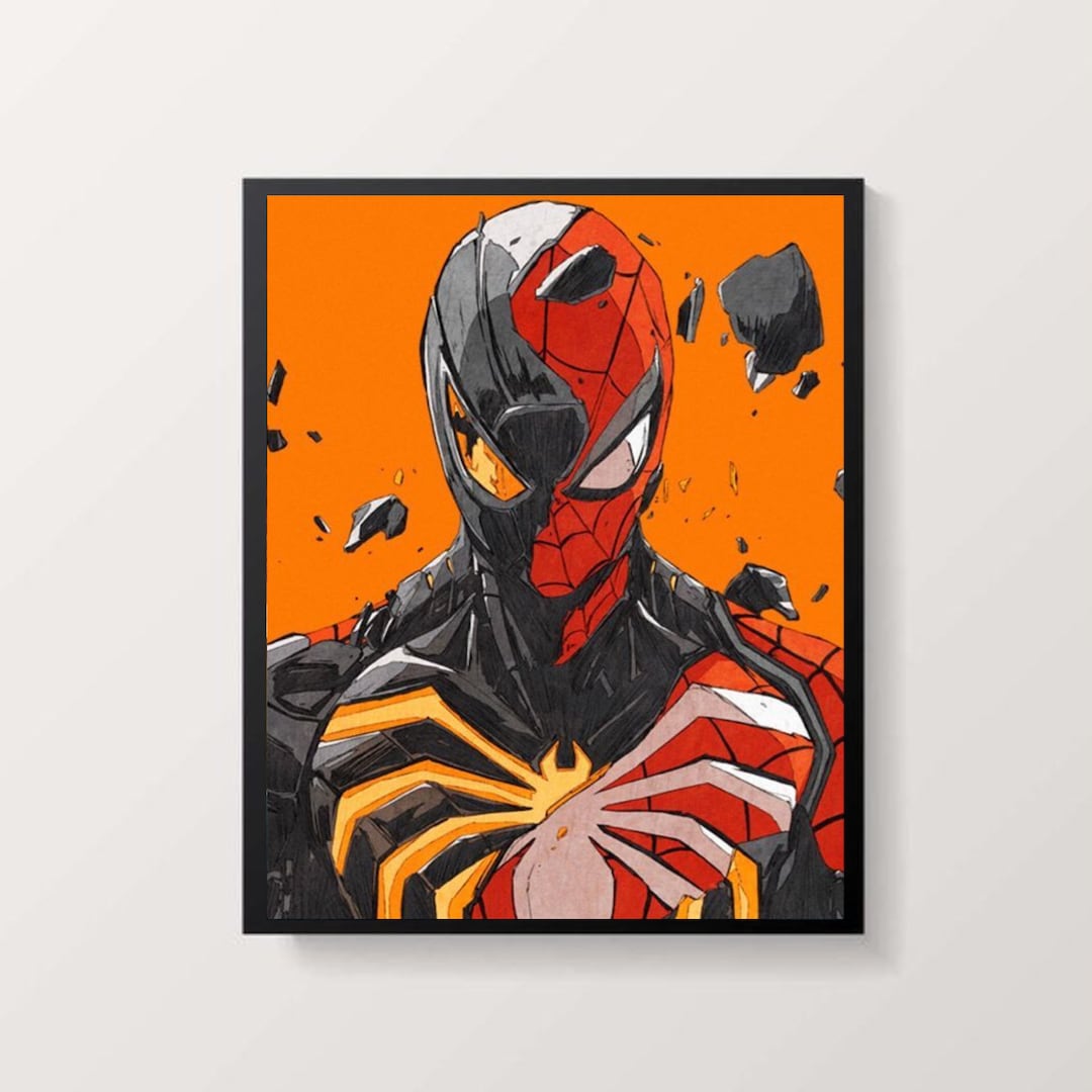 Spiderman Poster - Spiderman Digital Print - Marvel Spiderman Print ...