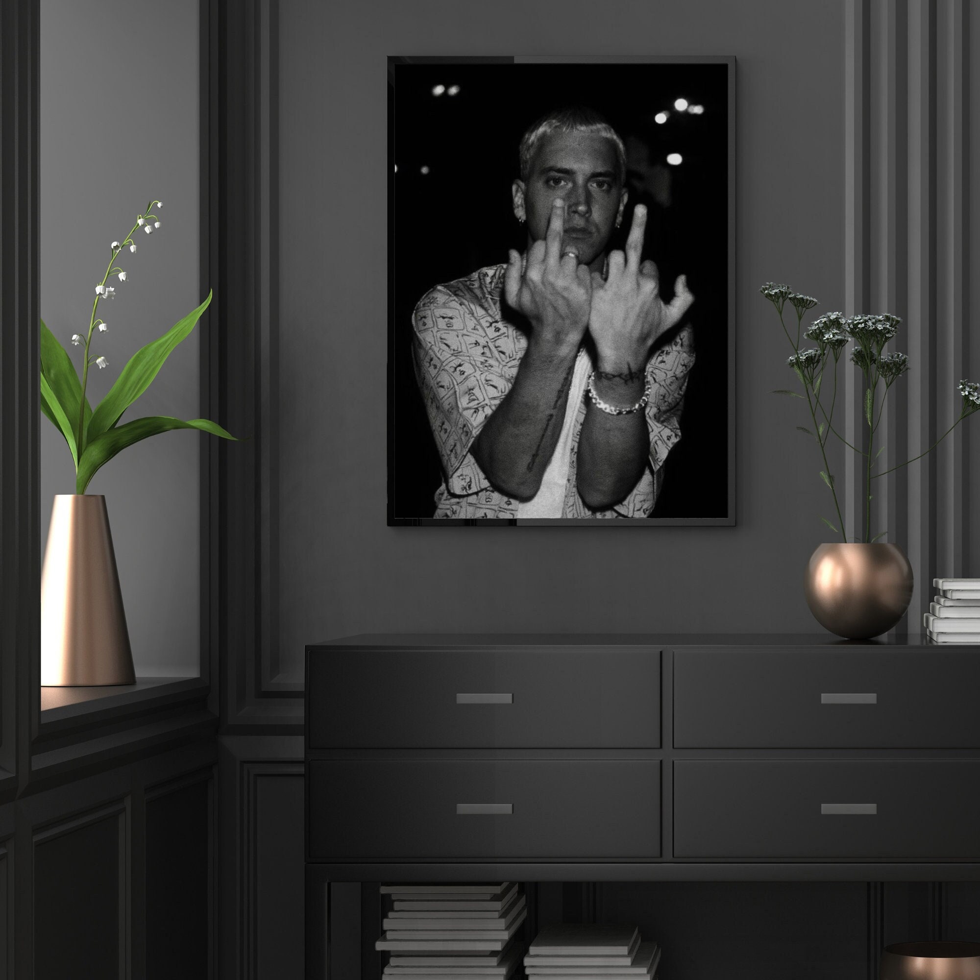 Wall Art Eminem Poster Slim Shady Digital Wall Art Eminem Wall Art ...