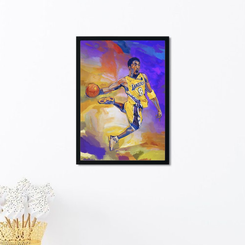 Wall Art Kobe Bryant Poster Kobe Bryant Print Kobe Bryant Wall Art ...