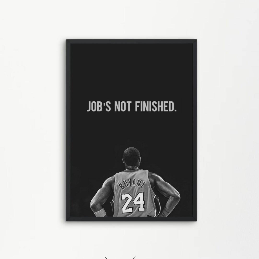 Wall Art Kobe Bryant Poster Basketball Poster Sports Poster Quote ...