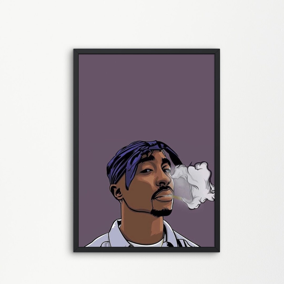 Tupac Wall Art, 2pac Wall Art, Digital Wall Art, Music Artist, Rapper ...