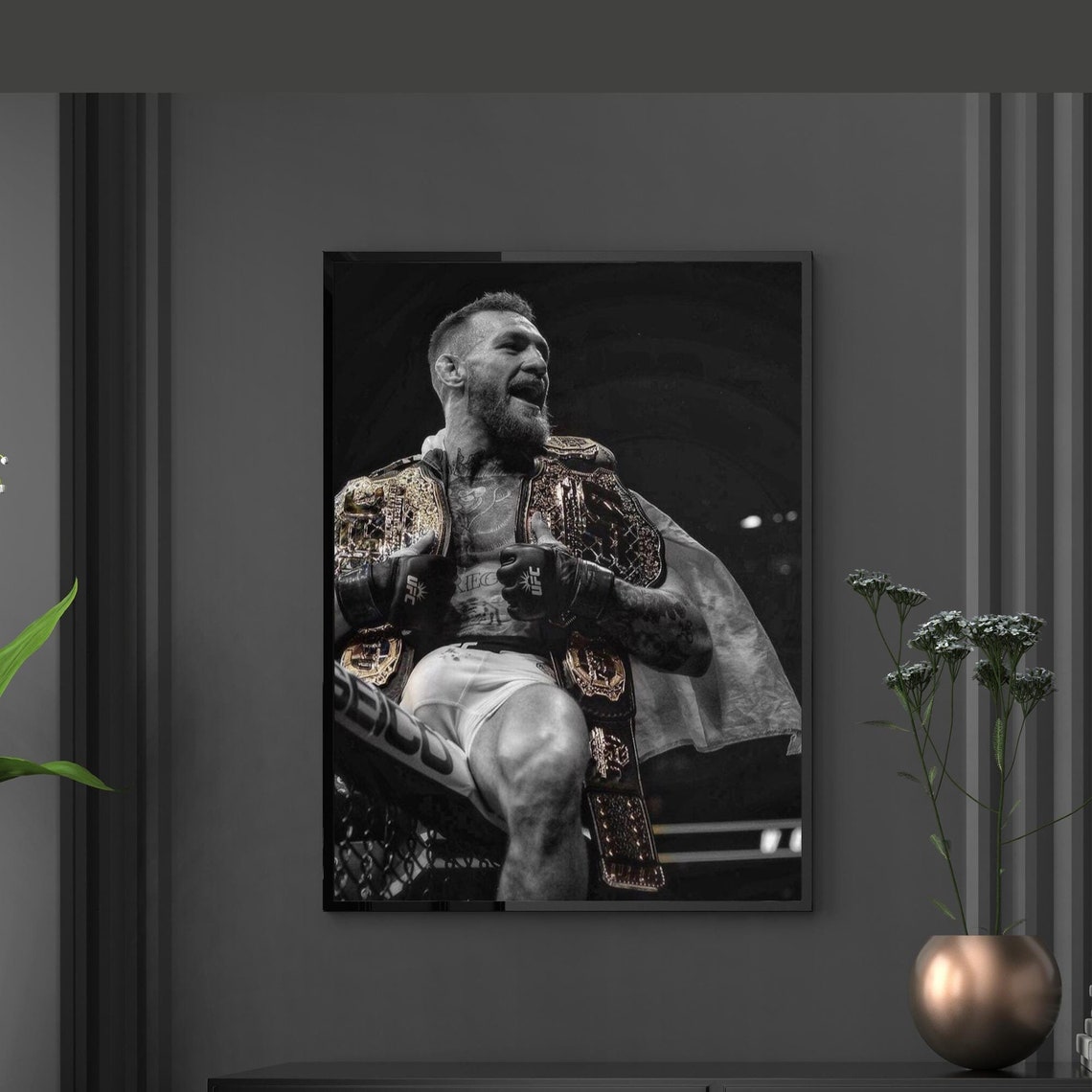 Wall Art Conor Mcgregor Poster Conor Mcgregor Wall Art Black and White ...