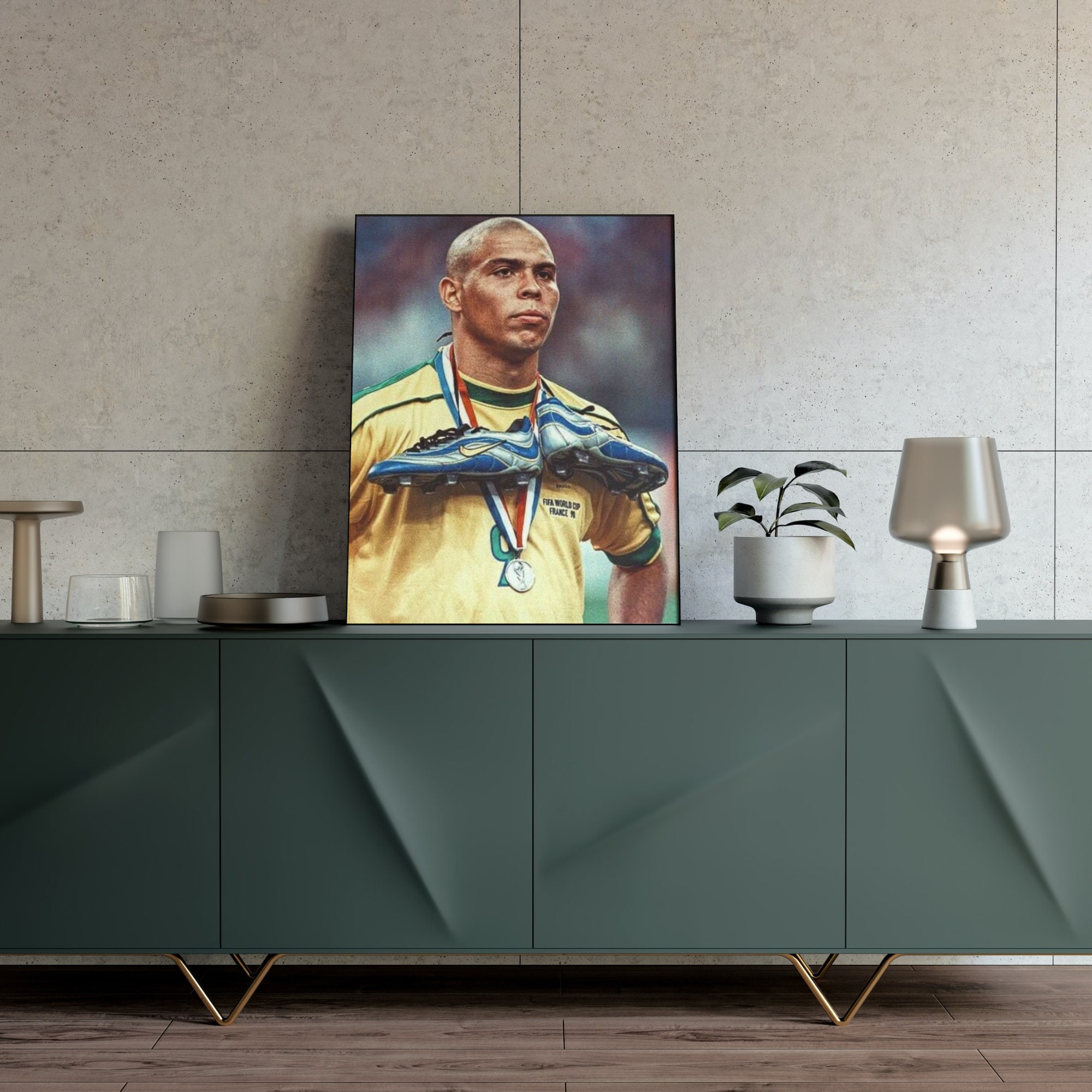 Wall Art R9 Vintage Poster Ronaldo Nazario R9 Wall Art Digital Wall Art ...