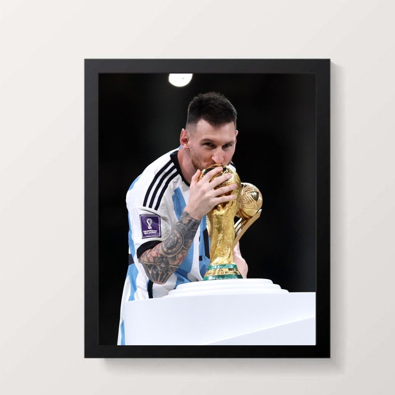 Wall Art Lionel Messi World Cup Print Football Poster Argentina Sports ...