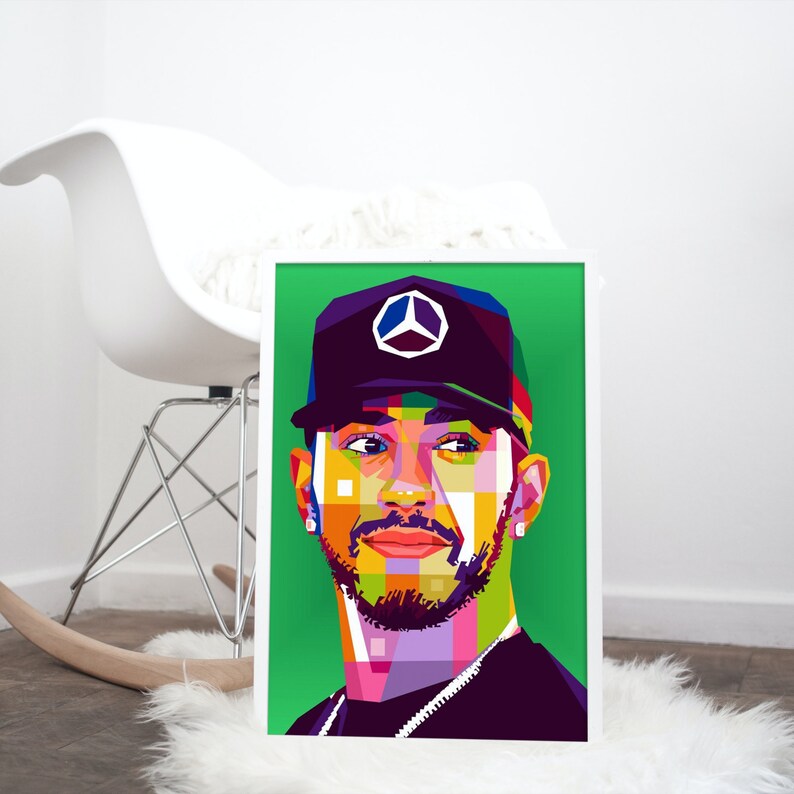 Wall Art Lewis Hamilton F1 Poster Print F1 Helmet Wall Art Gift ...