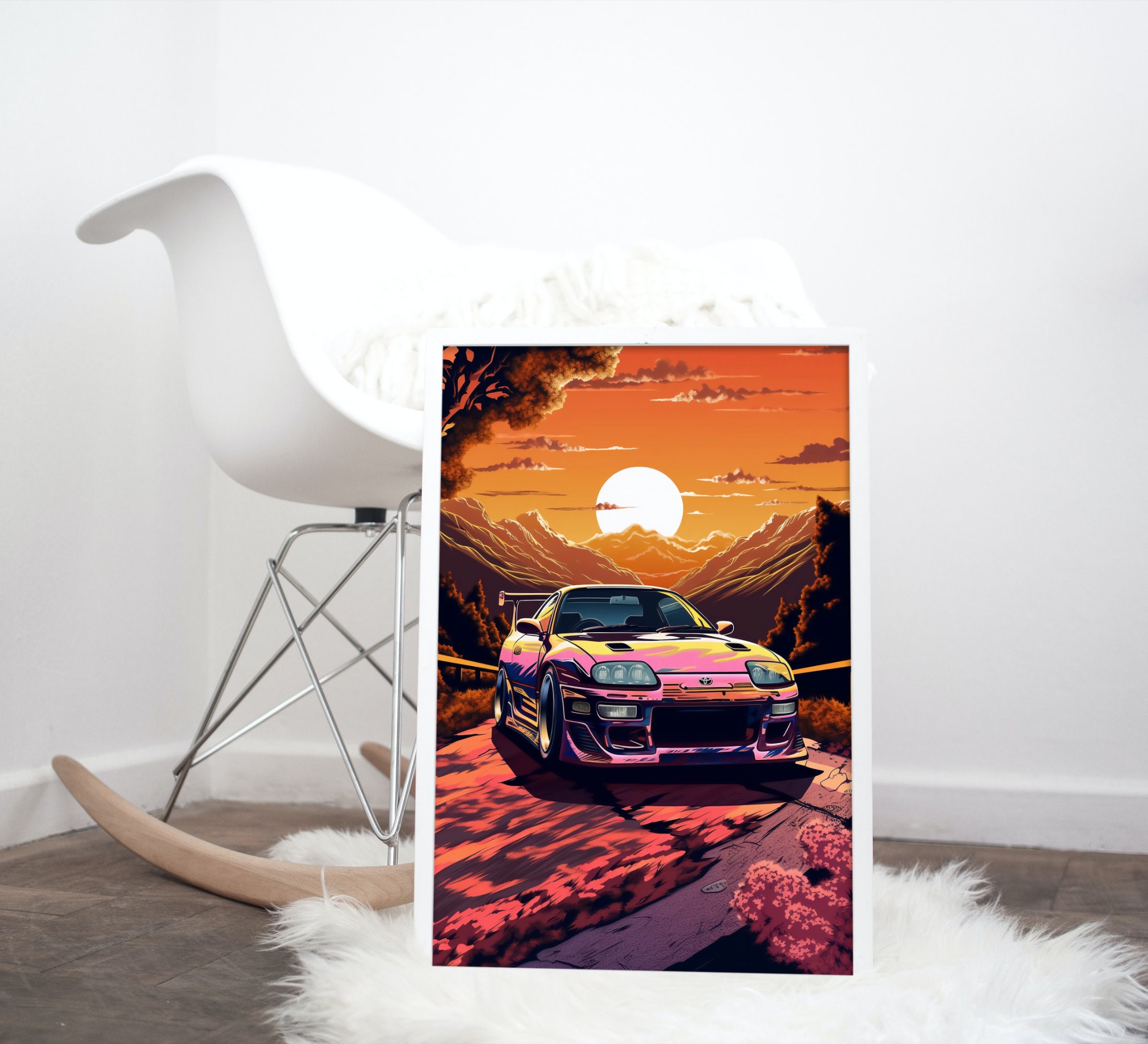 Toyota Supra Mk4 Wall Art Car Poster JDM Car Poster Japan Cars Poster ...