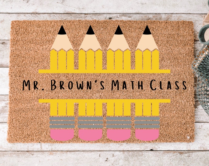 Welcome Mat Teacher Appreciation Gift Back to School Decor, Custom ...