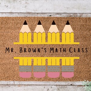 Welcome Mat Teacher Appreciation Gift Back to School Decor, Custom ...