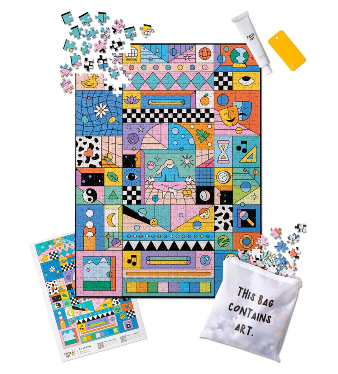 Pieced Out 500 Piece Frameable Jigsaw Puzzle for Adults, Premium 100% ...