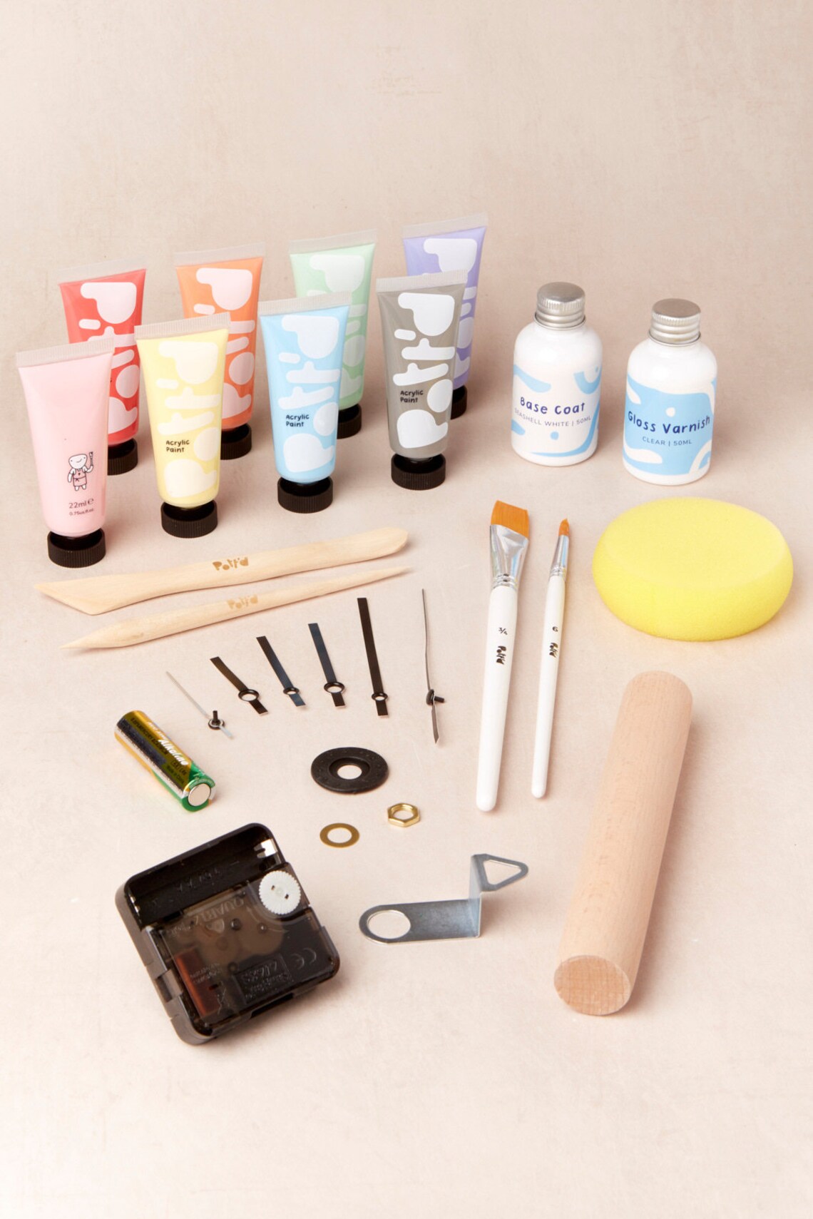Pott'd Create-a-clock Kit for Adults Beginners - Make Your Own DIY Wall ...