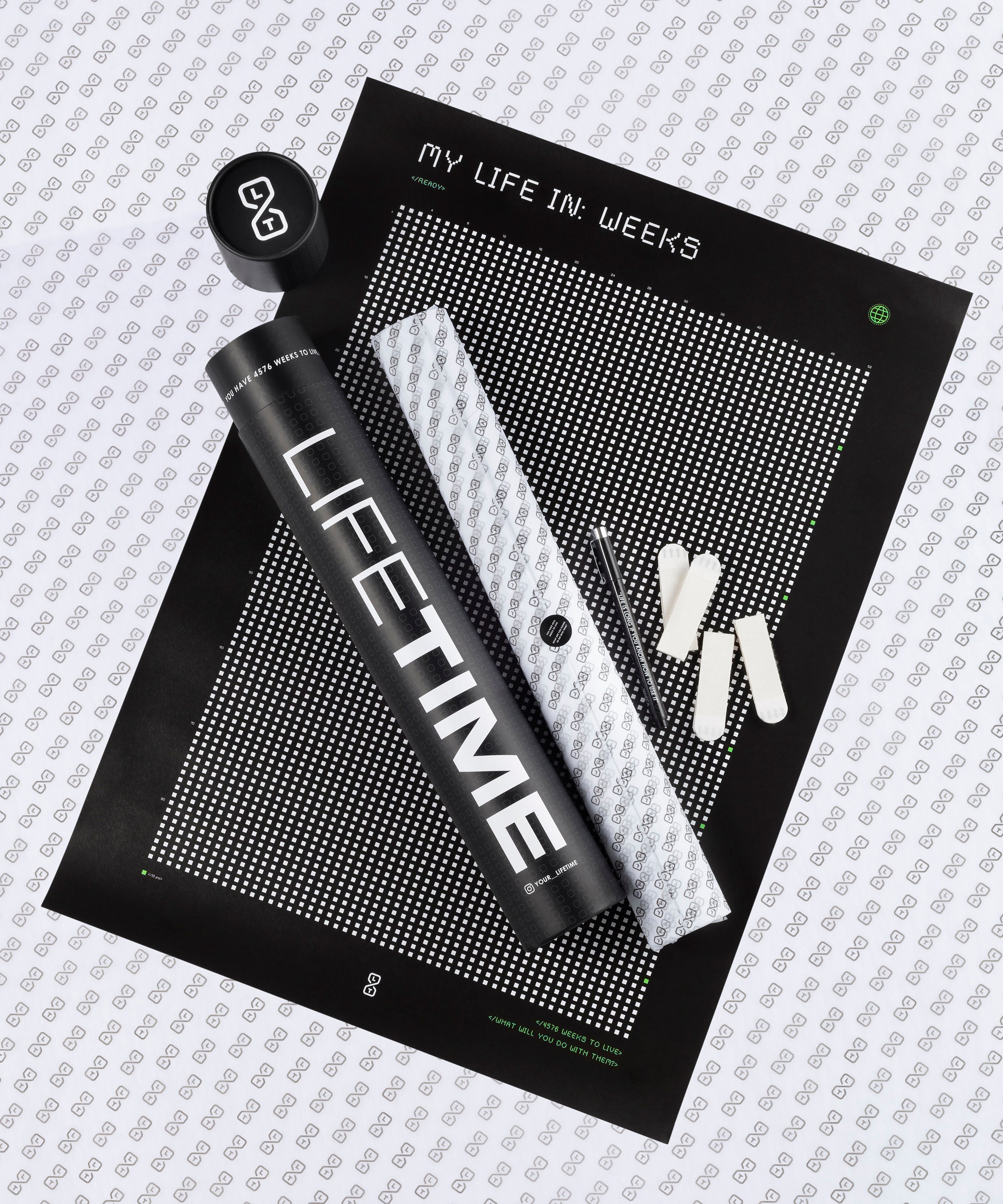 Lifetime™ 4K Weeks Poster 4000 Weeks Your Life in Weeks Wall Calendar ...