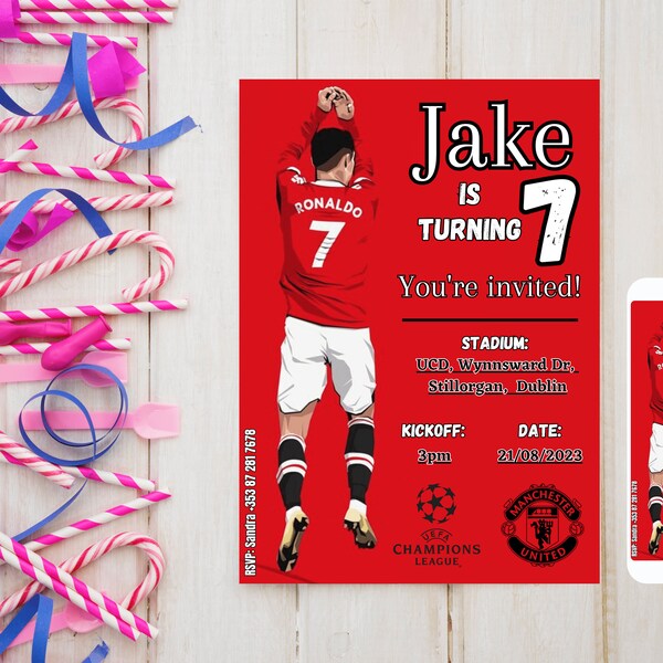 Invitation Ronaldo - Etsy