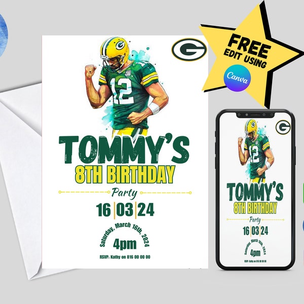 Green Bay Invitation - Etsy