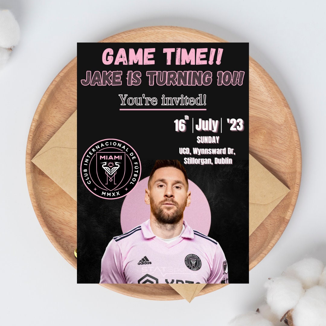 Lionel Messi Theme Birthday Editable Kids Party Invitation - Etsy