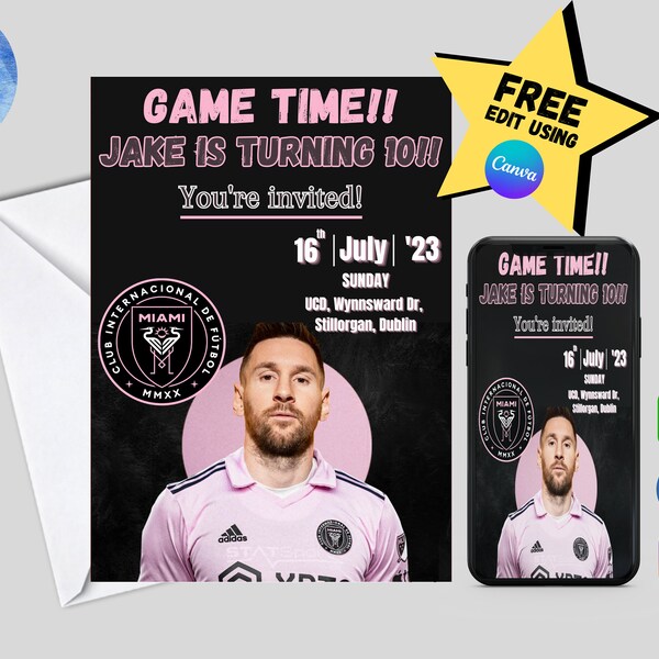 Lionel Messi Invitation - Etsy