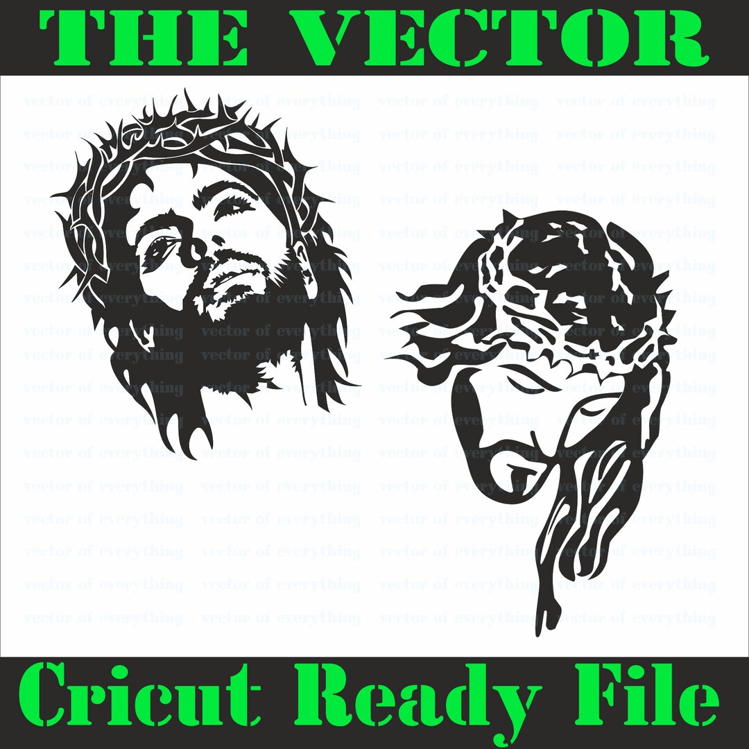 Jesus SVG, Vector Cut File, Cricut, Silhouette, Laser CNC, Plotter ...