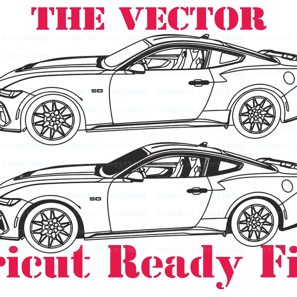 2024 Mustang Gt Silhouette Vector File - Etsy