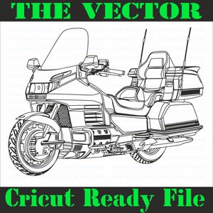 Japanese Motorcycle Goldwing SVG, Vector Cut File, Cricut, Silhouette ...