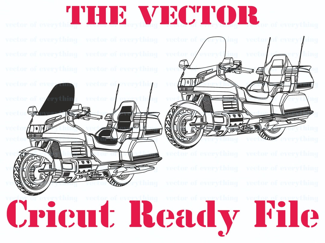 Japanese Motorcycle Goldwing SVG, Vector Cut File, Cricut, Silhouette ...
