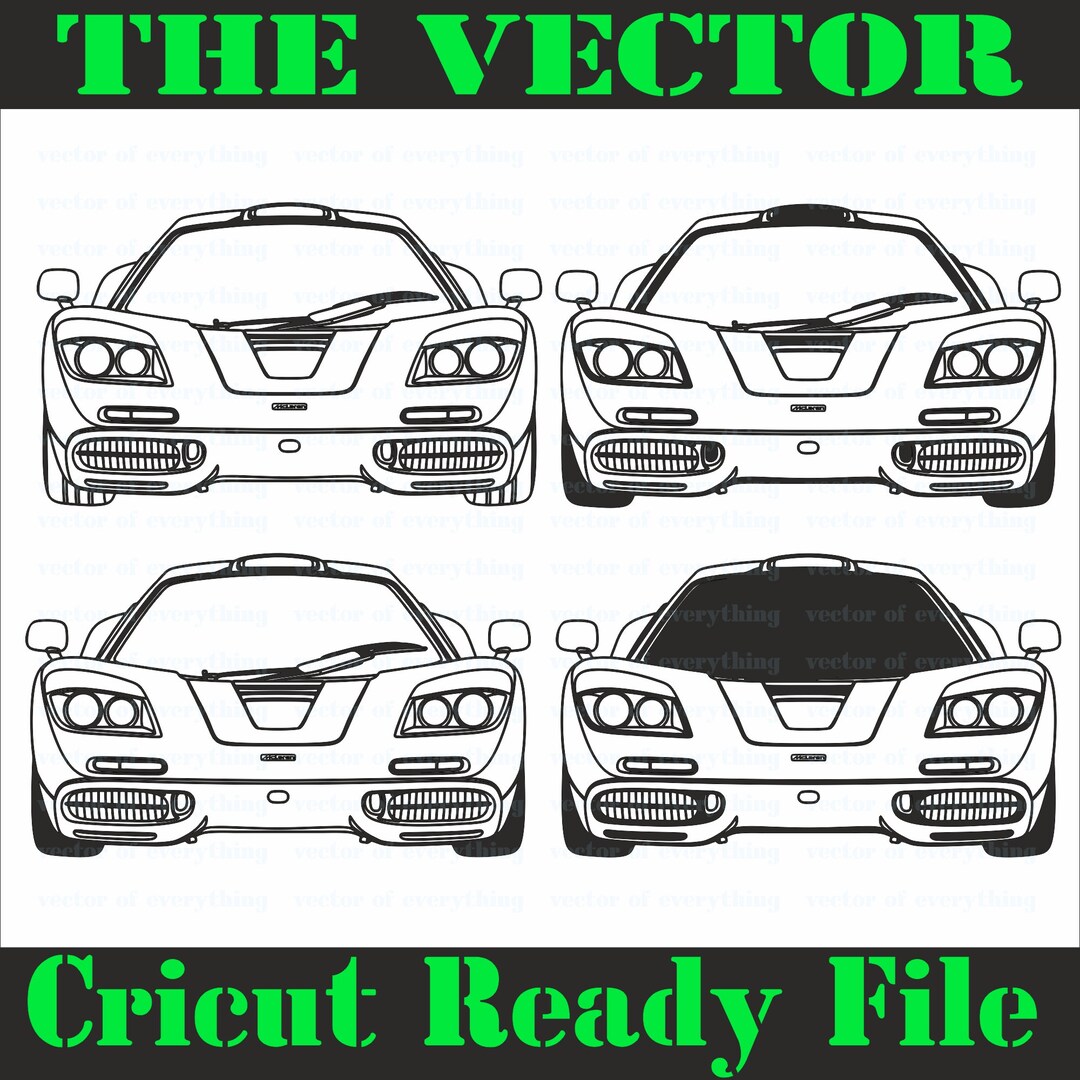 1994 Sport Car F1 Front View SVG, Vector Cut File, Cricut, Silhouette ...