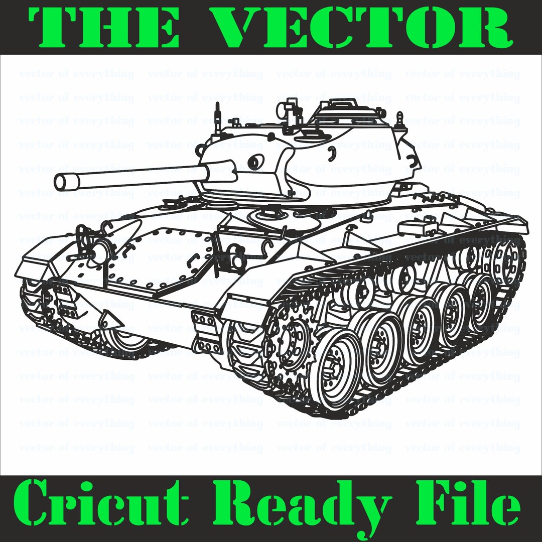 M24 Chaffee Tank SVG, Vector Cut File, Cricut, Silhouette, Laser CNC ...