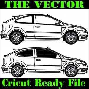 Ford Focus ST SVG, Vector Cut File, Cricut, Silhouette, Vinyl, Laser ...