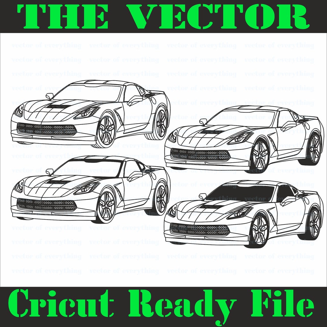 Buy Corvette C7 SVG, Vector Cut File, Cricut, Silhouette, Laser CNC ...