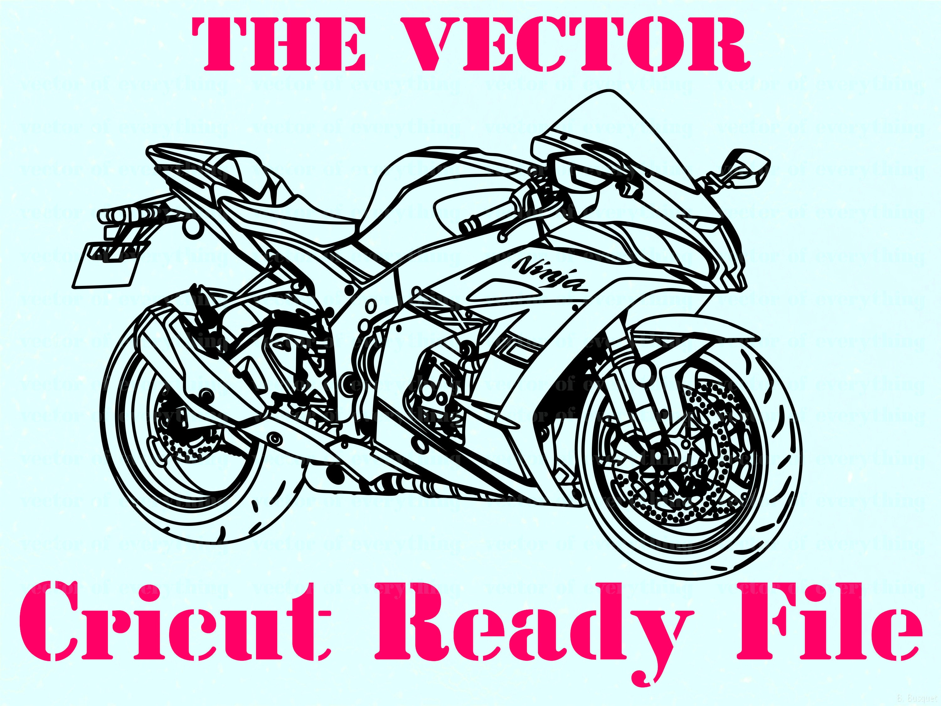 Kawasaki Ninja Logo Outline