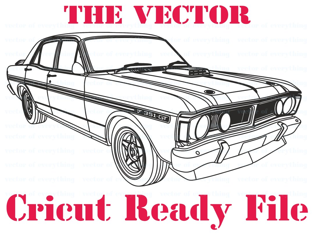 1971 Ford Falcon XY GTHO Vector Cut File, Silhouette, Vinyl, Cricut ...