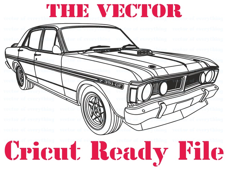 1971 Ford Falcon XY GTHO Vector Cut File Silhouette Vinyl - Etsy Hong Kong