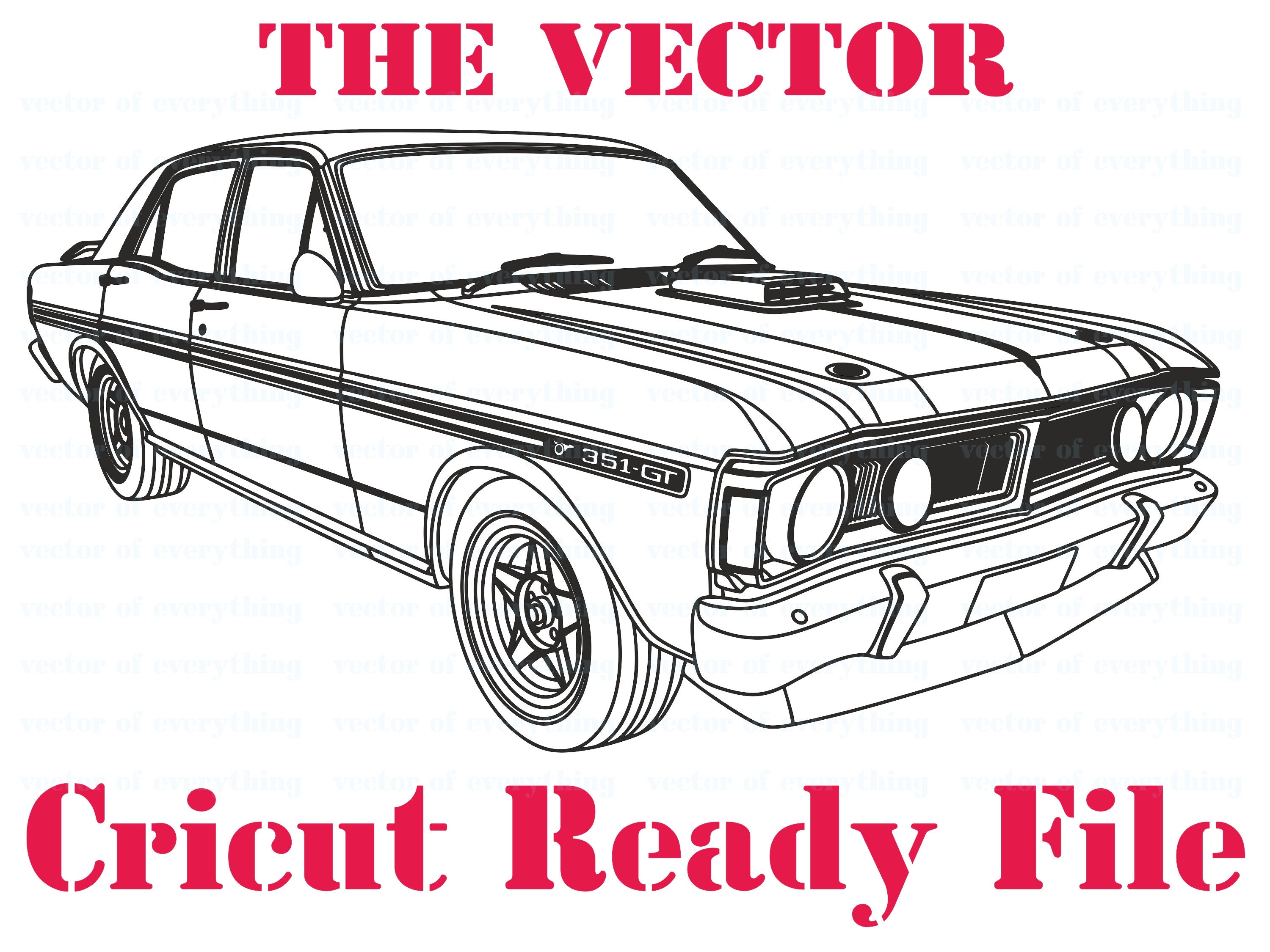 1971 Ford Falcon XY GTHO Vector Cut File Silhouette Vinyl - Etsy Israel