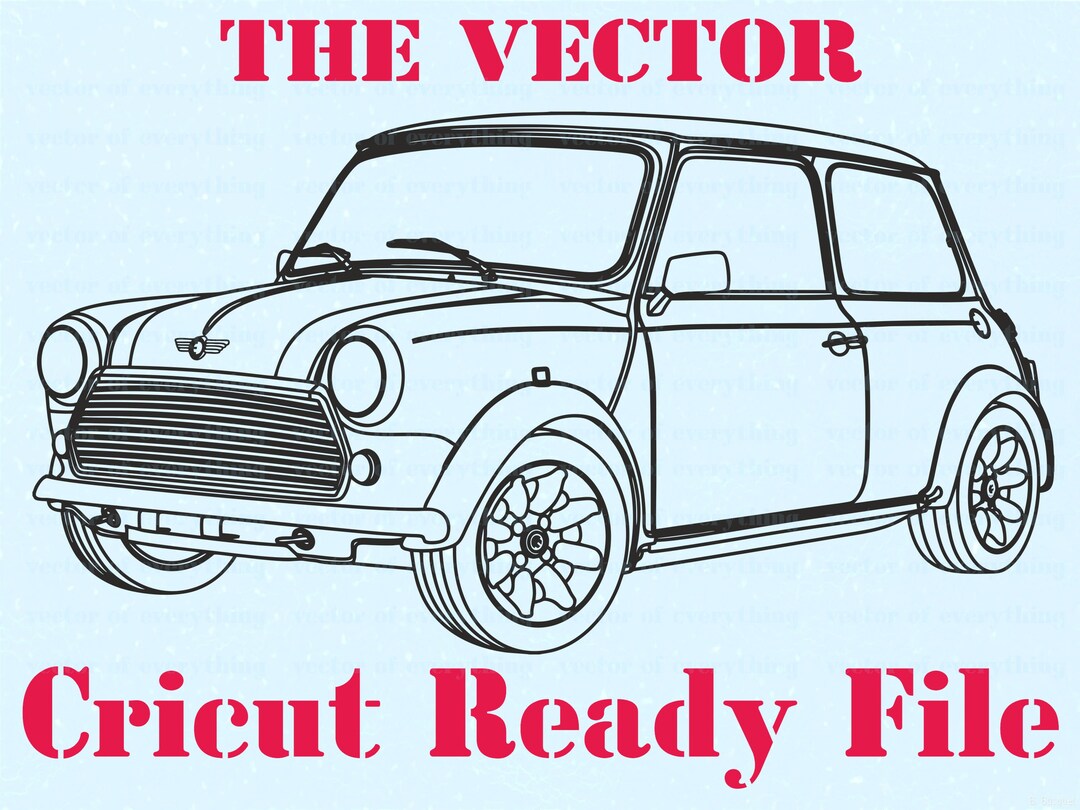 Classic Mini Car SVG, Vector Cut File, Cricut, Silhouette, Laser CNC ...