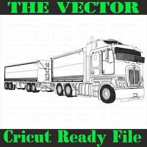 Semi Truck Tandem K200 SVG, Vector Cut File, Cricut, Silhouette, Laser ...