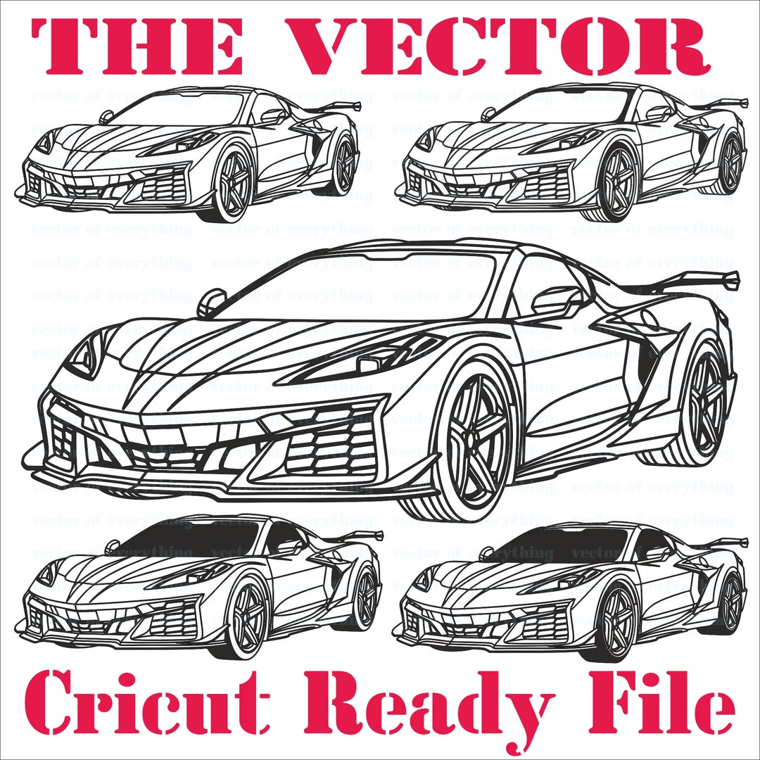 2023 Corvette C8 Z06 SVG Vector Cut File Cricut Silhouette - Etsy Denmark