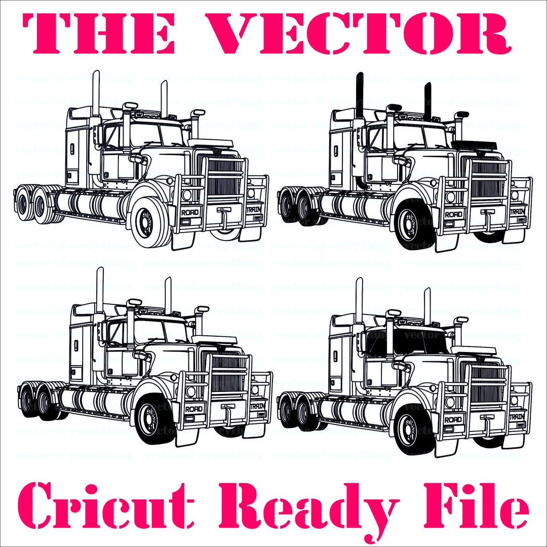 1998 Australian Road Train Semi Truck Constellation SVG, Vector Cut ...