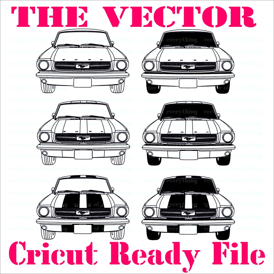 1964 Ford Mustang SVG Vector Cut File. - Etsy UK