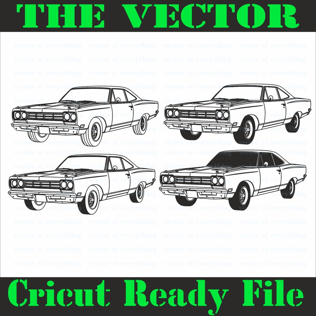 1969 Road Runner SVG, Archivo de corte vectorial, Cricut, Silueta, CNC ...