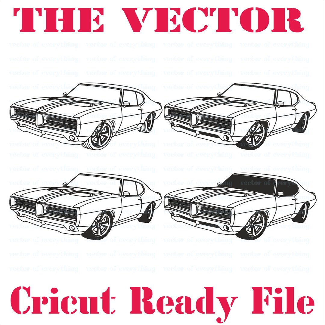 Pontiac GTO SVG, Vector Cut File, Cricut, Silhouette, Laser Cnc ...