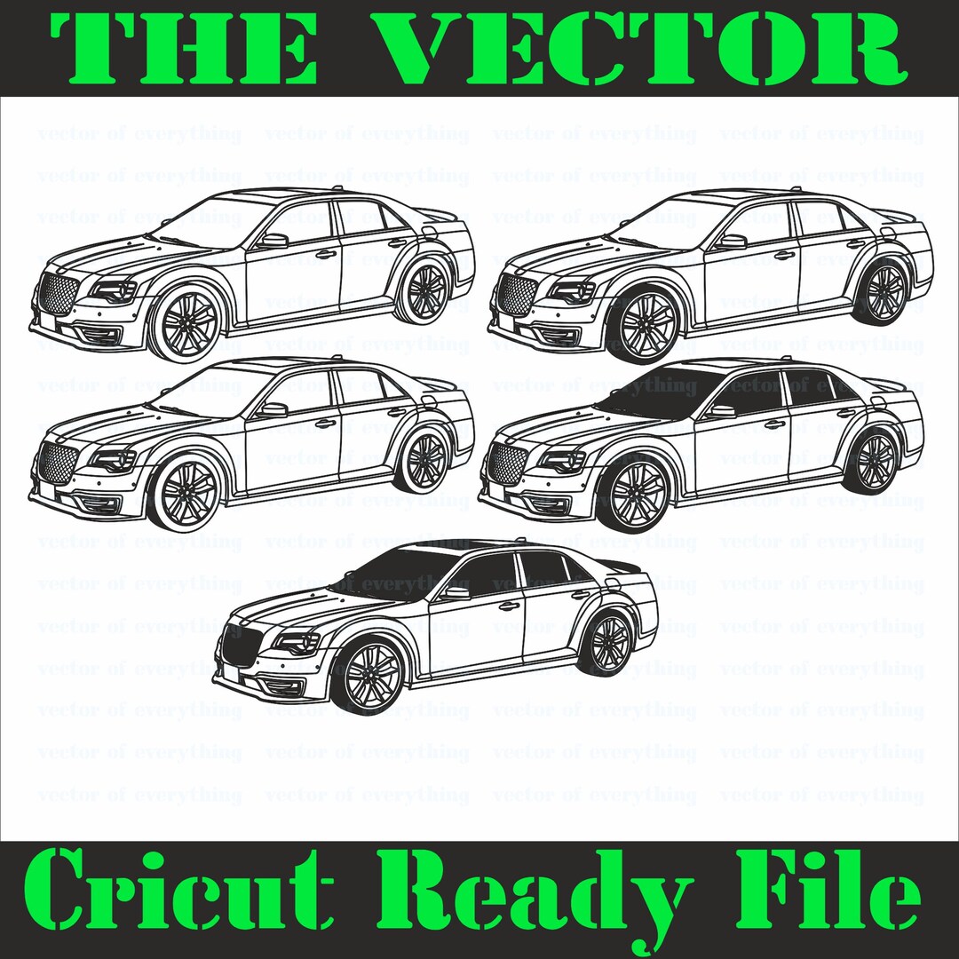 2023 Luxury Car 300C SVG, Vector Cut File, Cricut, Silhouette, Laser ...