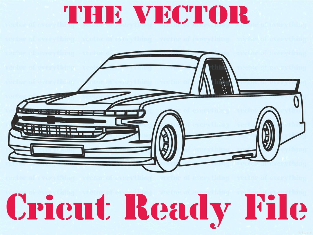 Nascar Truck Silverado SVG, Vector Cut File, Cricut, Silhouette, Laser ...