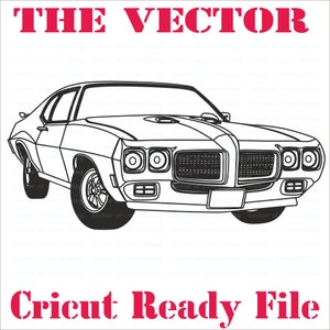 1970 Poontiac GTO Muscle Car SVG, Vector Cut File, Cricut, Silhouette ...