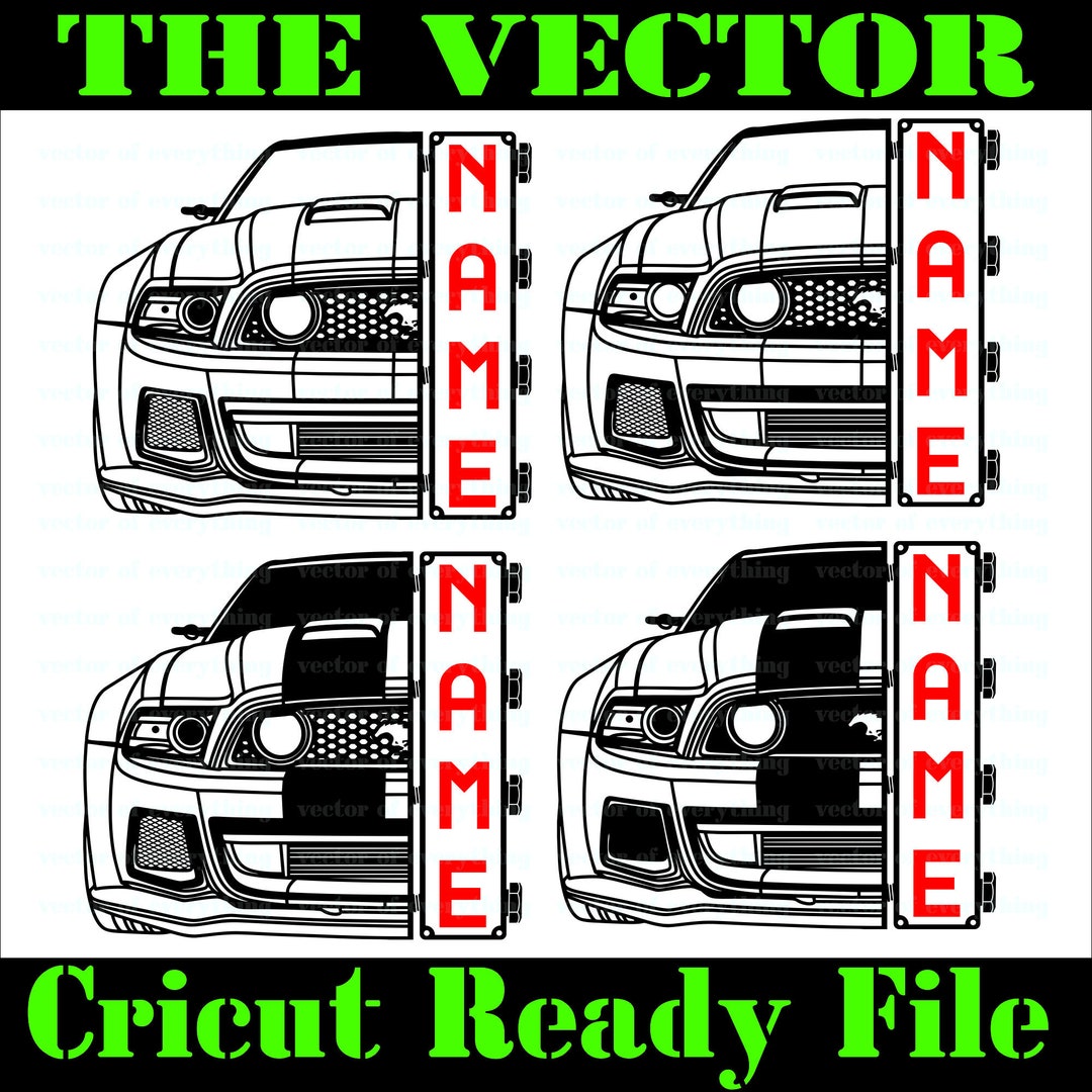 Ford Mustang Name SVG, Vector Cut File, Cricut, Silhouette, Vinyl ...
